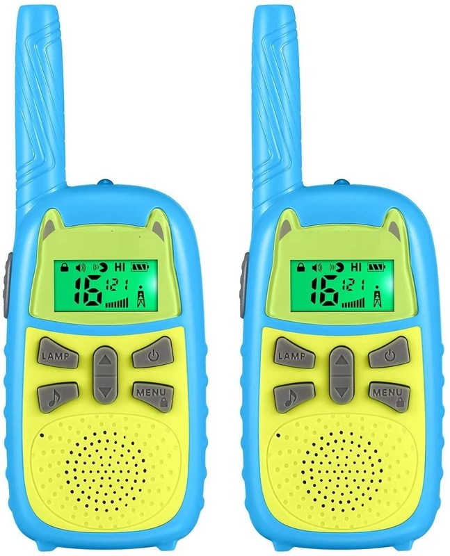 Blue New Walkie Talkies 8-22 Channel Two Way Radio for Kids Up to 3KM ...