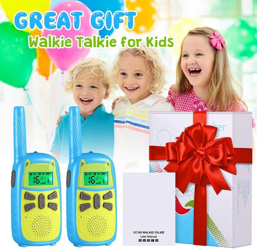 Blue New Walkie Talkies 8-22 Channel Two Way Radio for Kids Up to 3KM ...