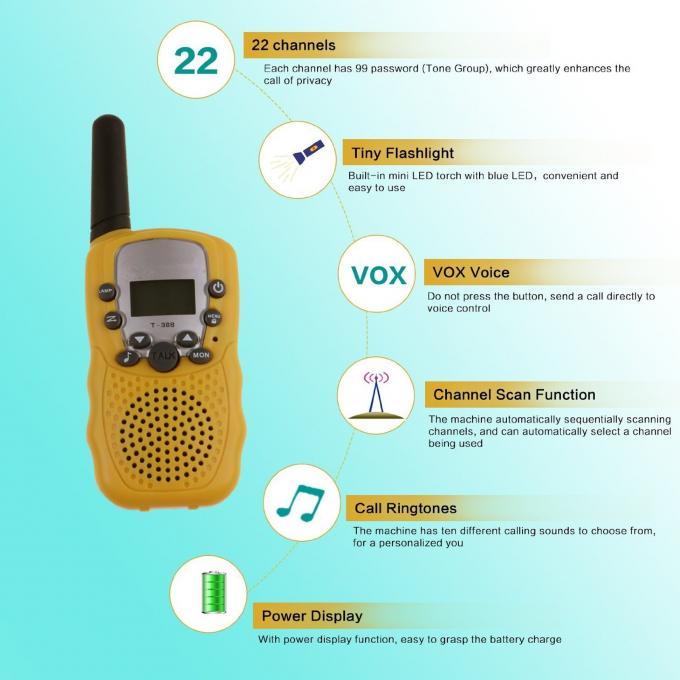 3-5KM Range Camping Walkie Talkies With Auto Squelch Function 1 Year ...