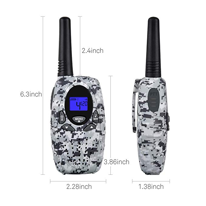 Bright LCD Display Camouflage Walkie Talkie With Channel Locked Function