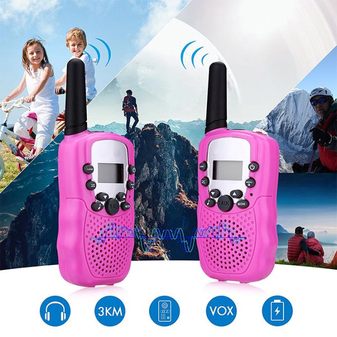 Pink 8 Channel Two Way GMRS 3Km Camping Walkie Talkies